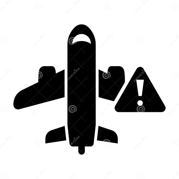 Flight Warning Icon stock illustration. Illustration of beautiful ...