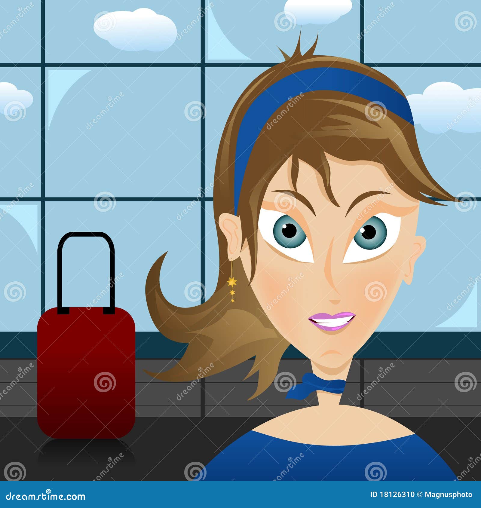 Flight woman stock vector. Illustration of crew, hostess - 18126310