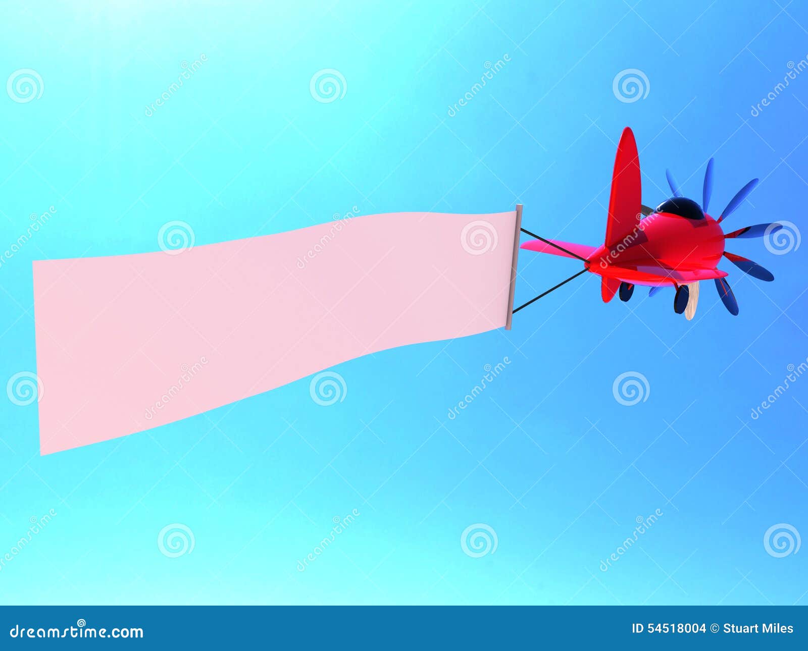 Flights Banner Shows Blank Space and Airline Stock Illustration ...