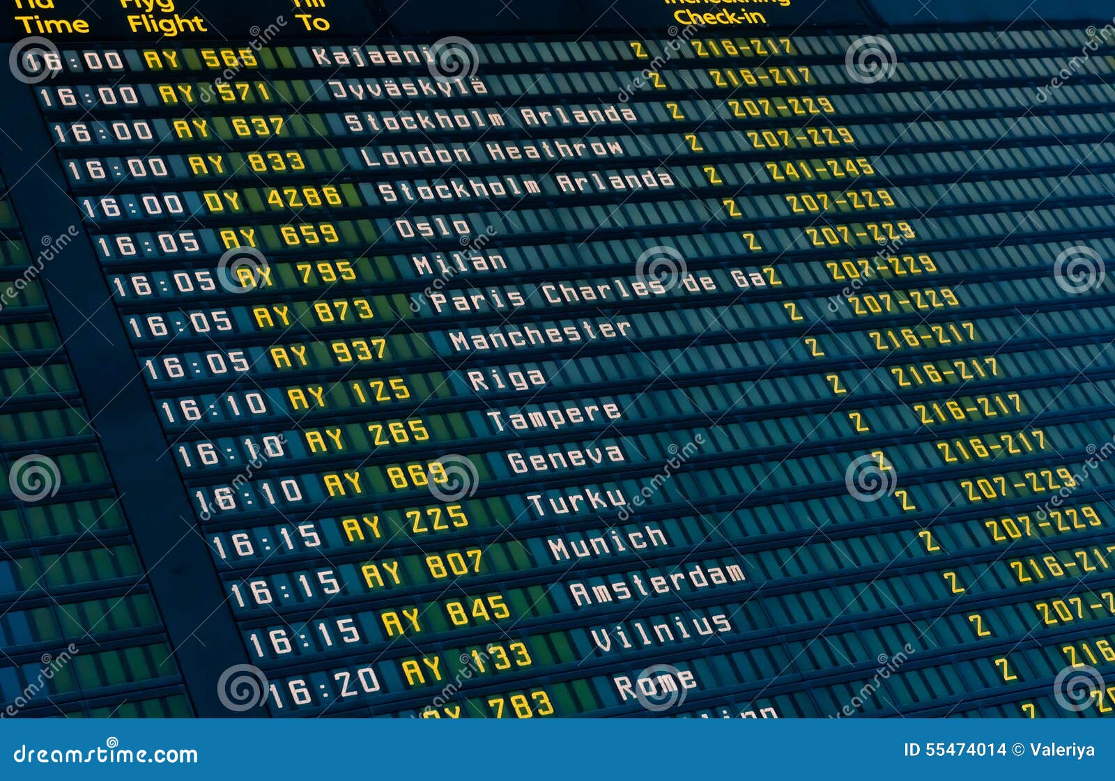 Flights information board stock photo. Image of digital - 55474014