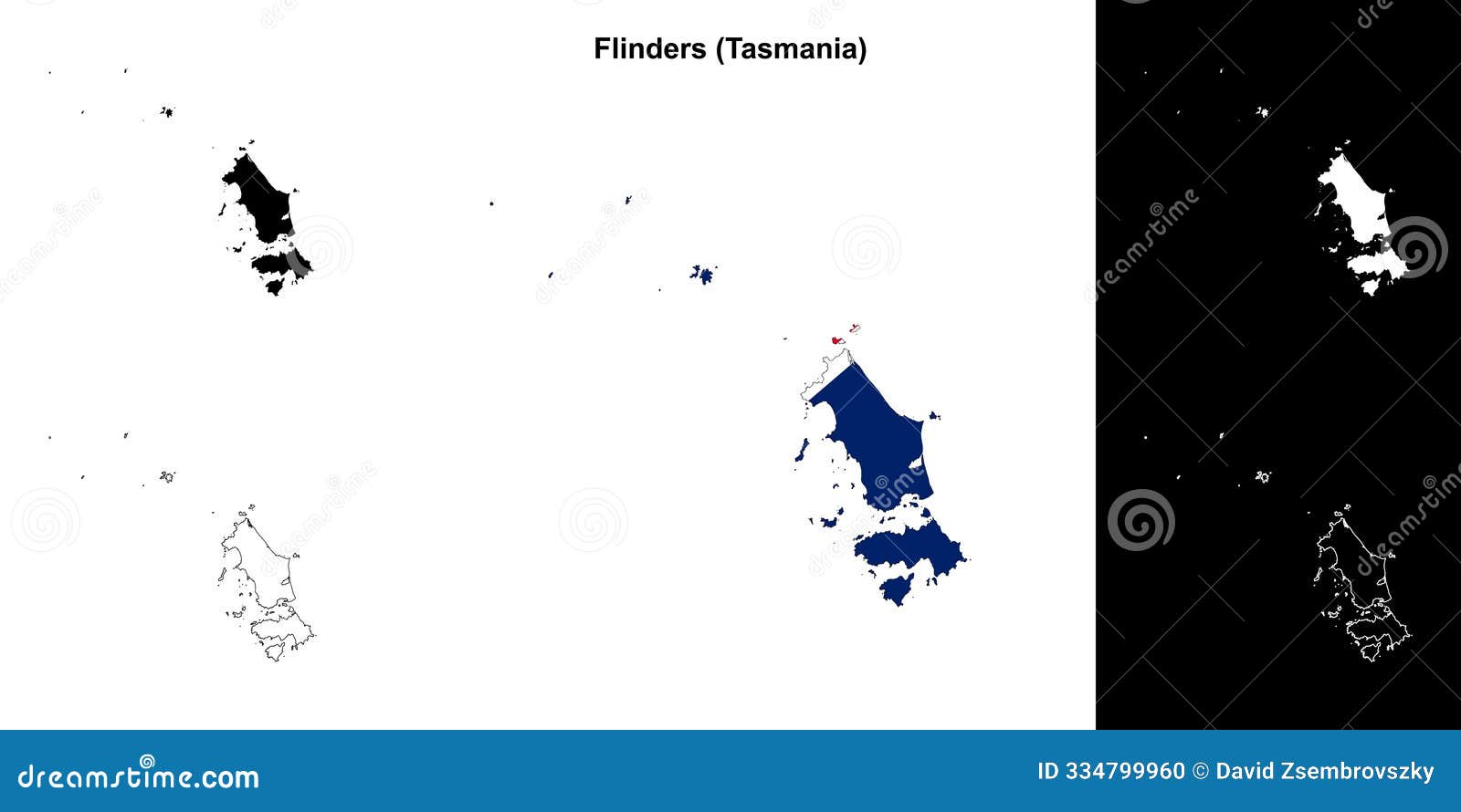 Flinders Outline Map Vector Illustration | CartoonDealer.com #334795886