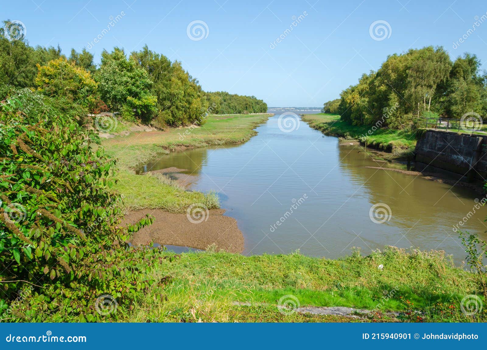 Flint Dock at High Tide stock image. Image of wales - 215940901