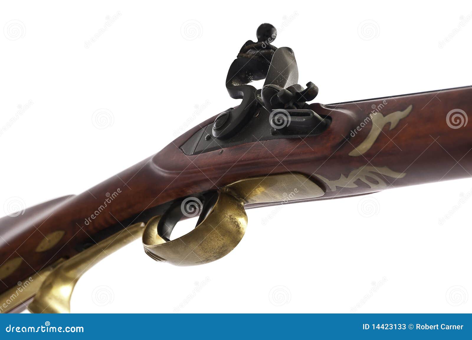 Flint Lock Black Powder Rifle Stock Image - Image of black, flint: 14423133
