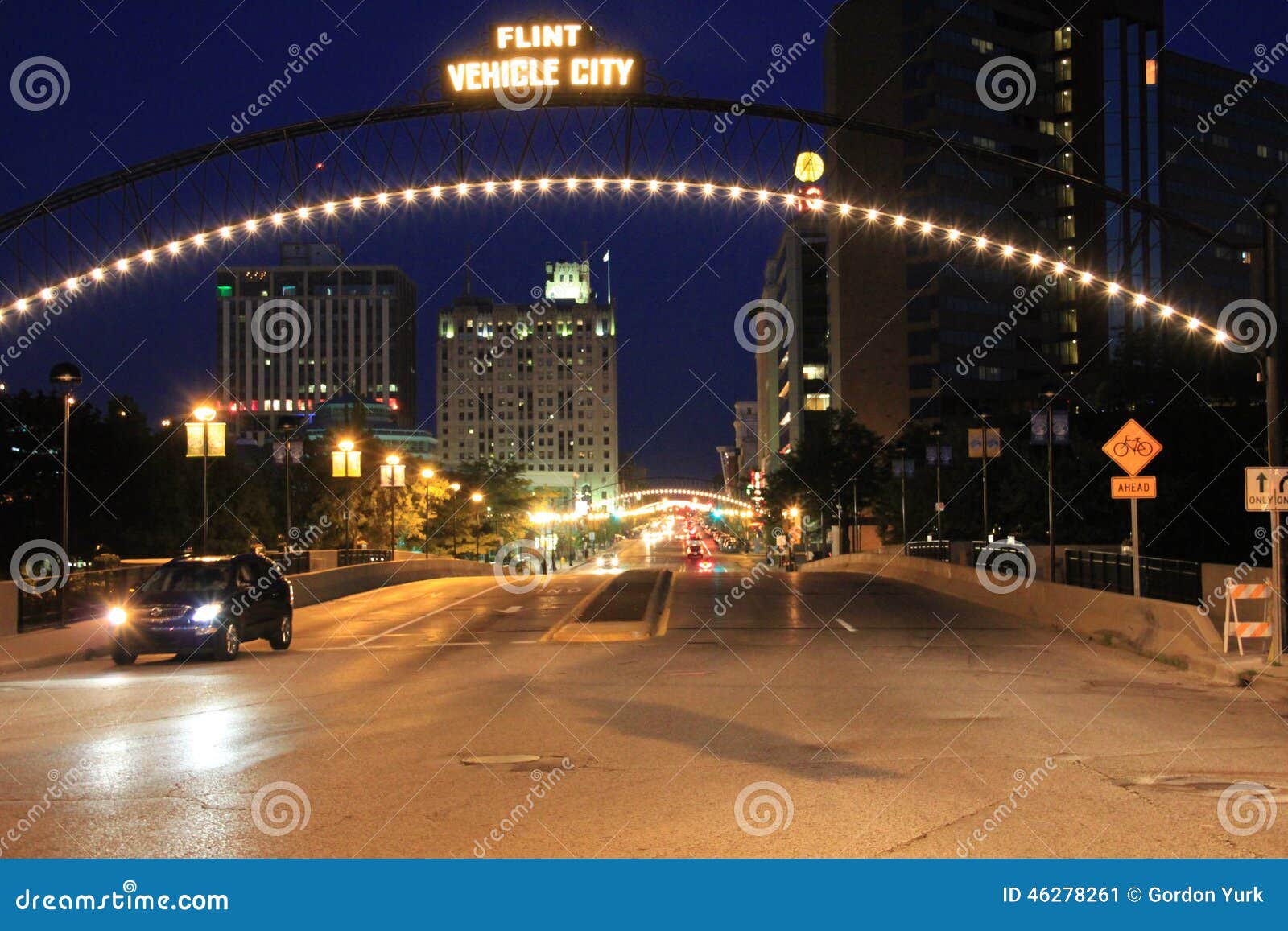 Flint, Michigan stock image. Image of landmarks, flint - 46278261