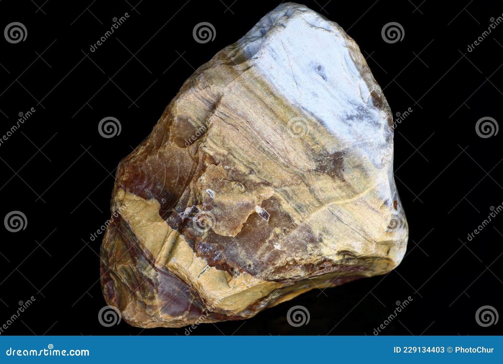 Flint Multi-colored Pebbles on a Black Background Close Up Stock Image ...