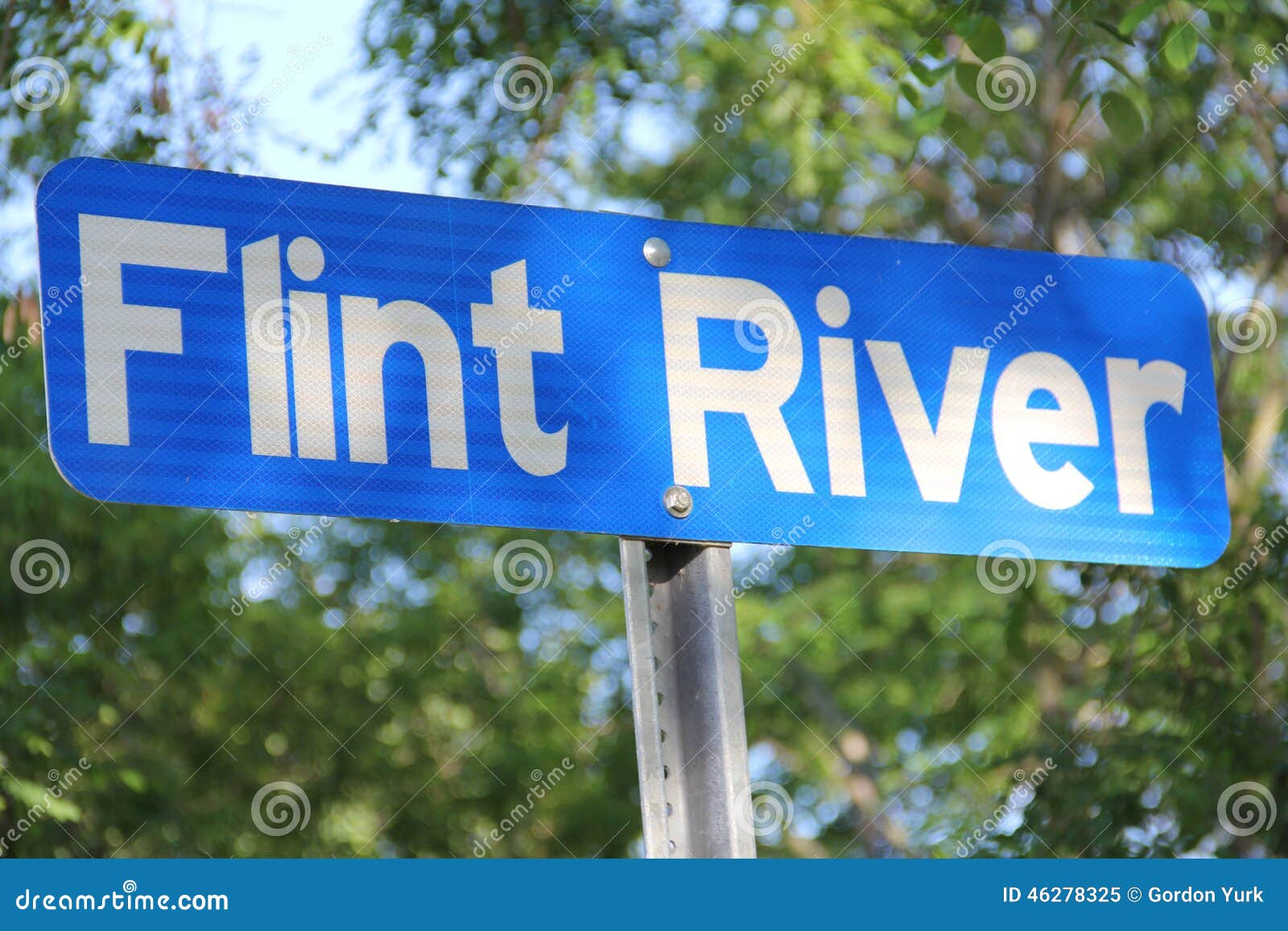 The Flint River stock image. Image of signs, flint, water - 46278325