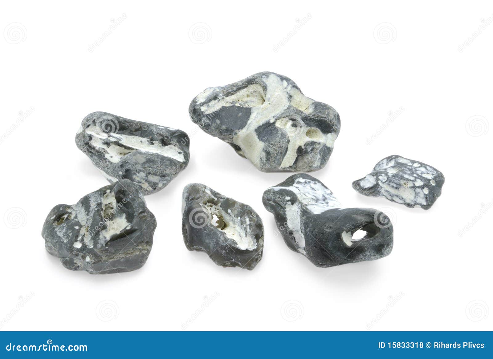 A Flint Rock on a White Background Stock Photo - Image of isolated ...