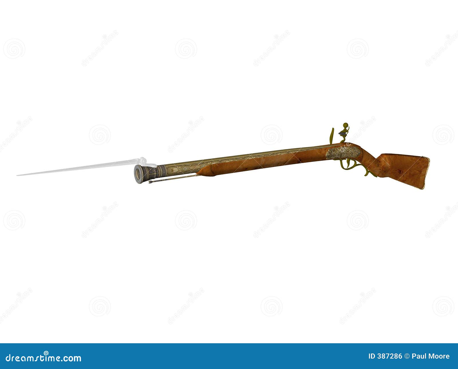 Flintlock Rifle stock photo. Image of thanksgiving, antique - 387286
