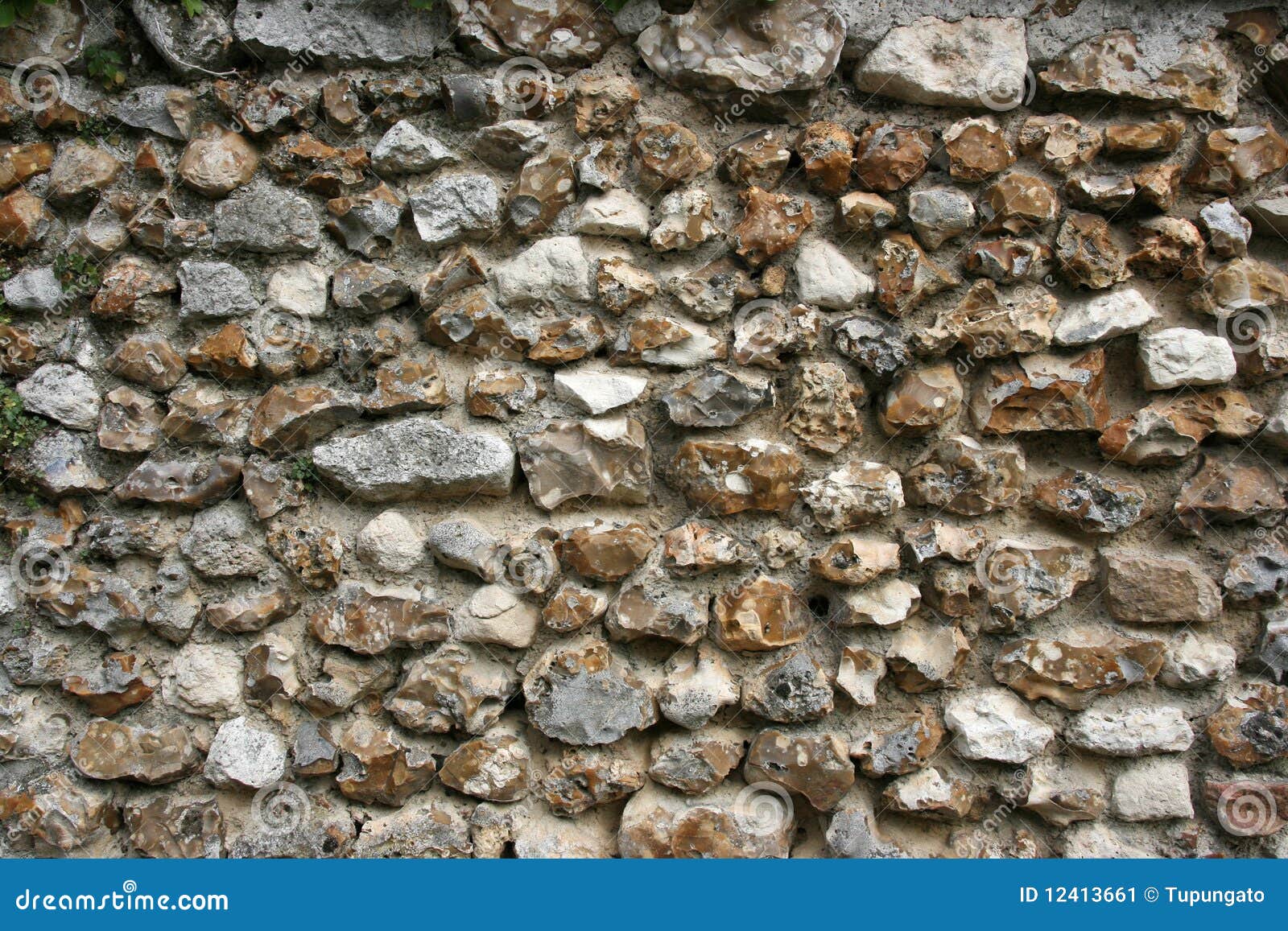Flintstone wall stock image. Image of stonework, architecture - 12413661