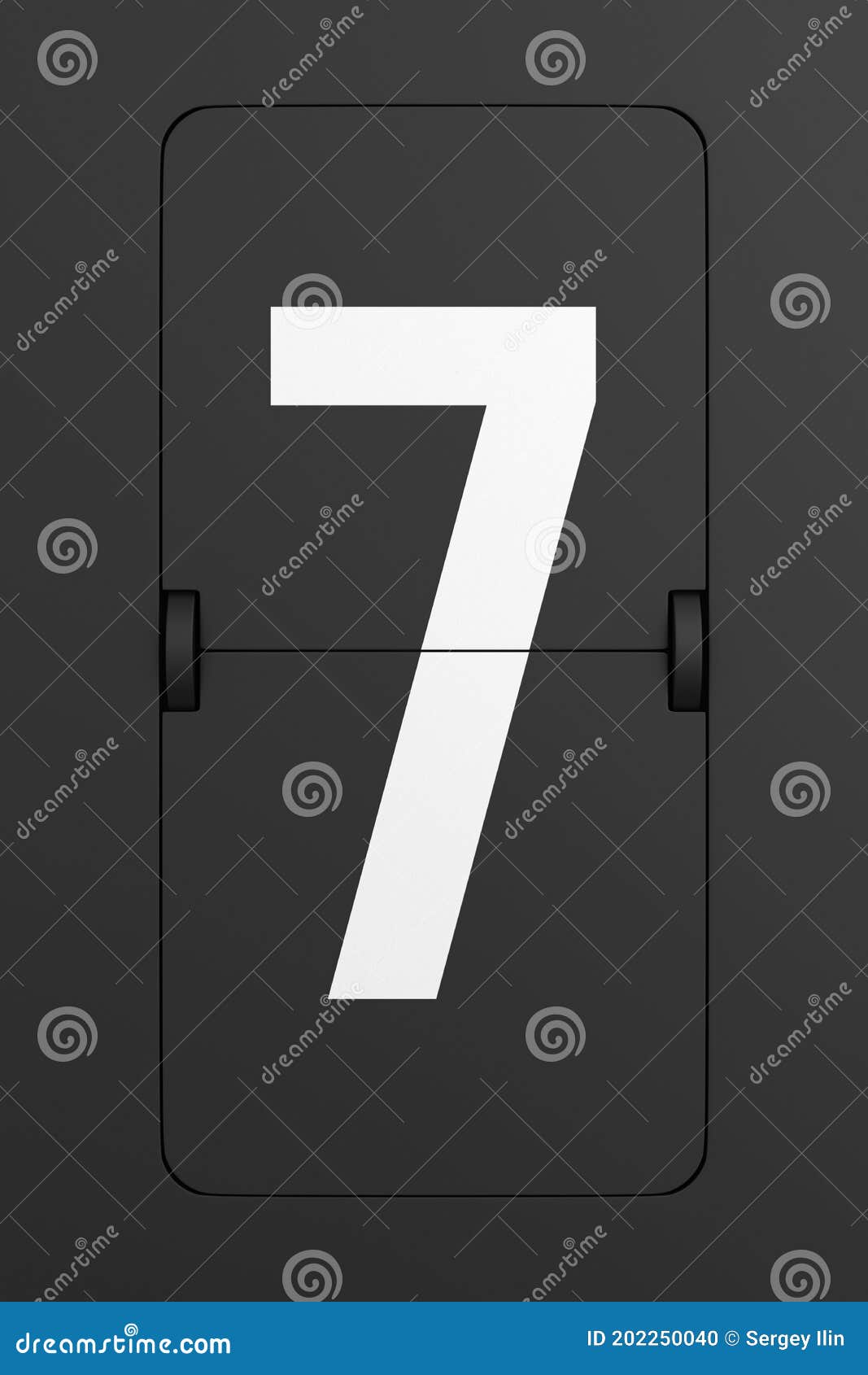 Flip Black Scoreboard Number. 3D Illustration Stock Illustration ...