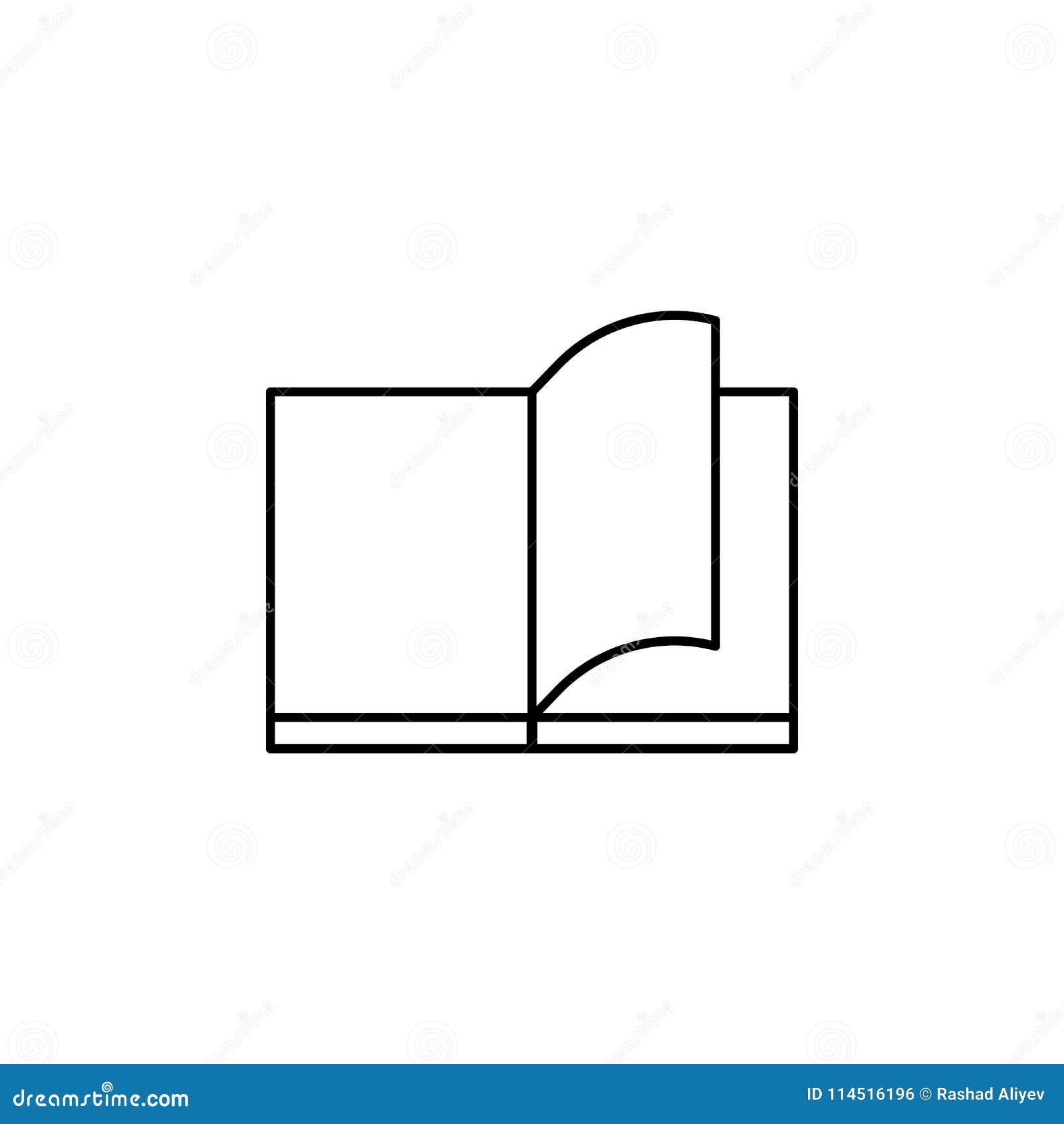 Flip through a Book Icon. Element of Knowledge for Mobile Concept and ...