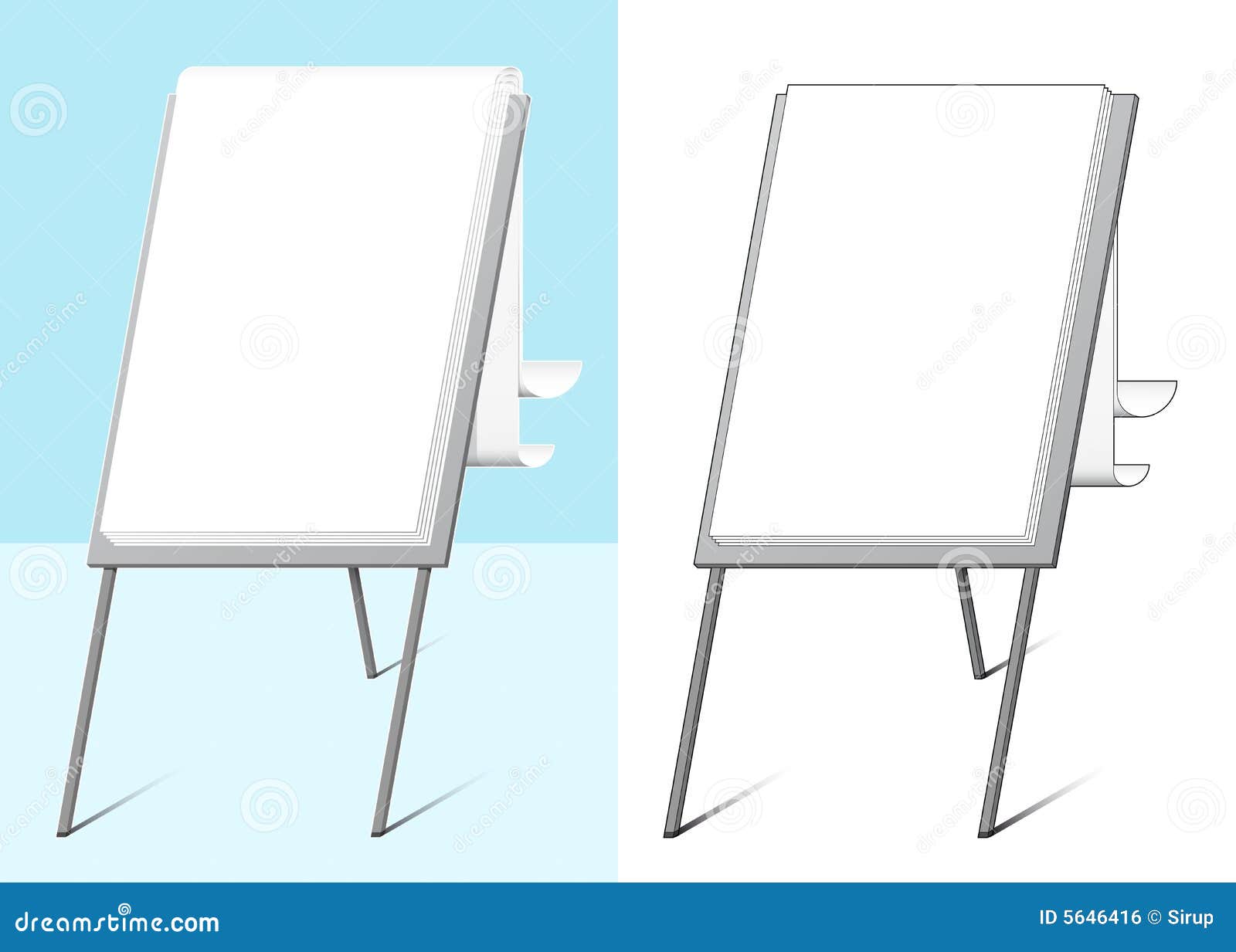 Flip-chart stock vector. Illustration of education, planning - 5646416