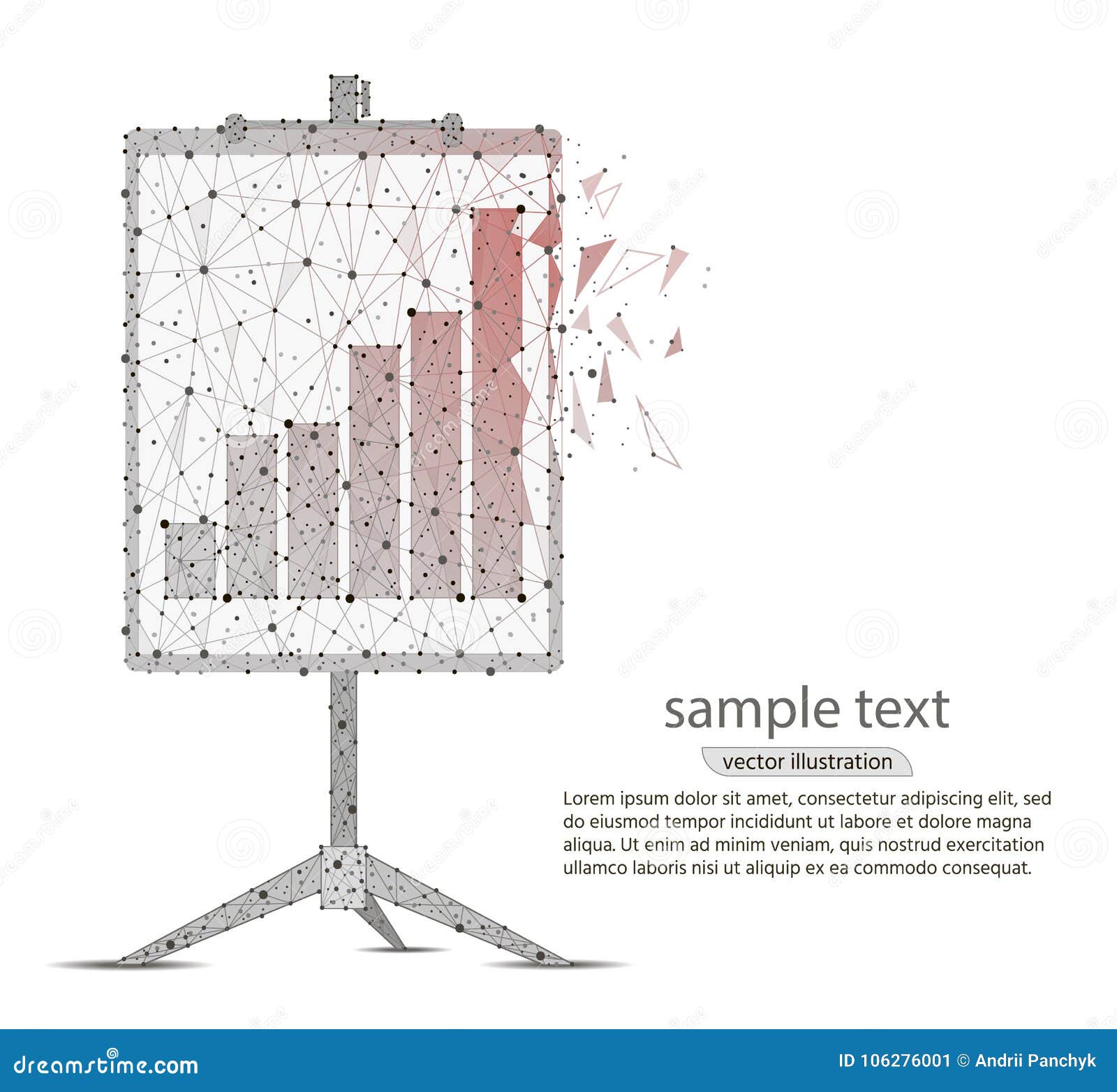 Flip Chart.business Concept. Vector Abstract Polygonal Image Mash Line ...