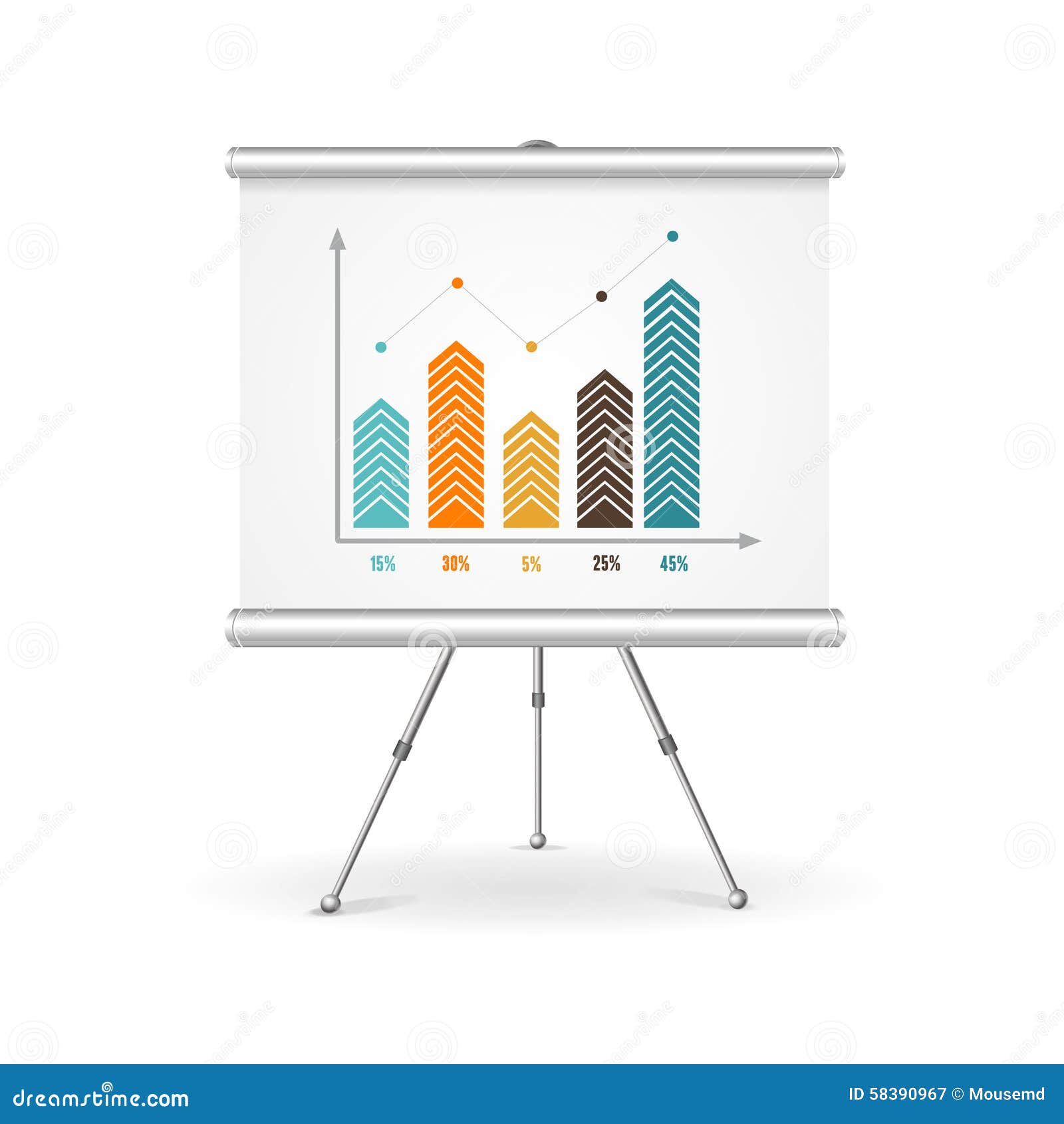 Flip Chart Business Concept. Vector | CartoonDealer.com #58390967