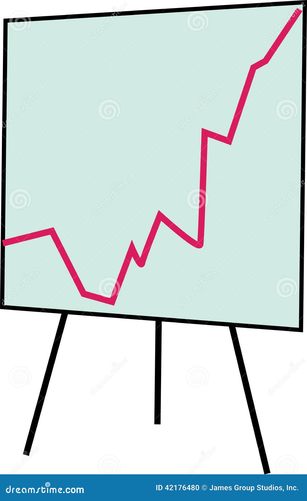 Flip Chart Graph stock vector. Illustration of growth - 42176480