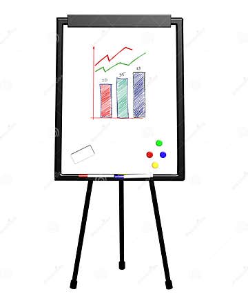 Flip Chart Isolated on White Stock Illustration - Illustration of large ...
