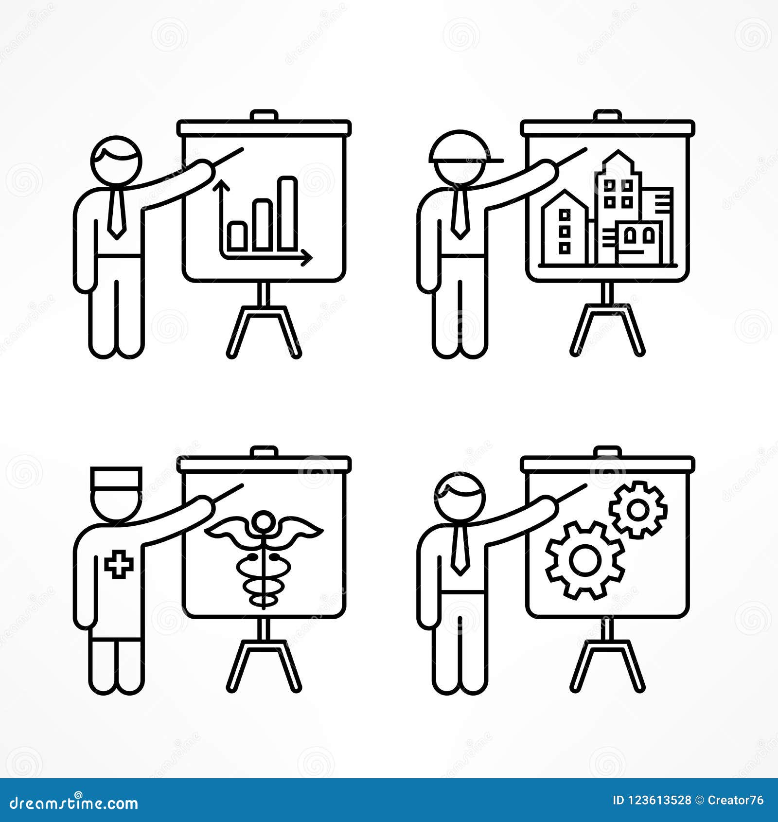 Flip chart set stock vector. Illustration of product - 123613528