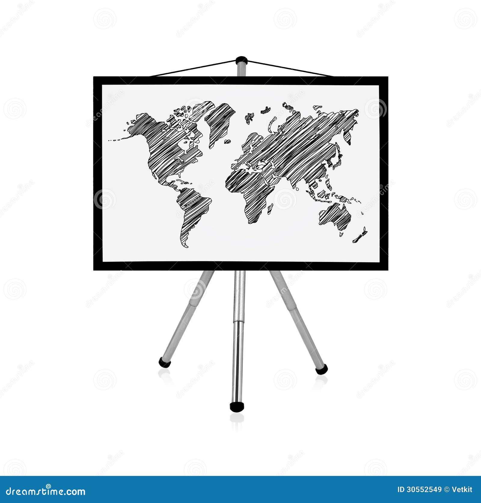 Flip chart with map stock image. Image of chalk, european - 30552549