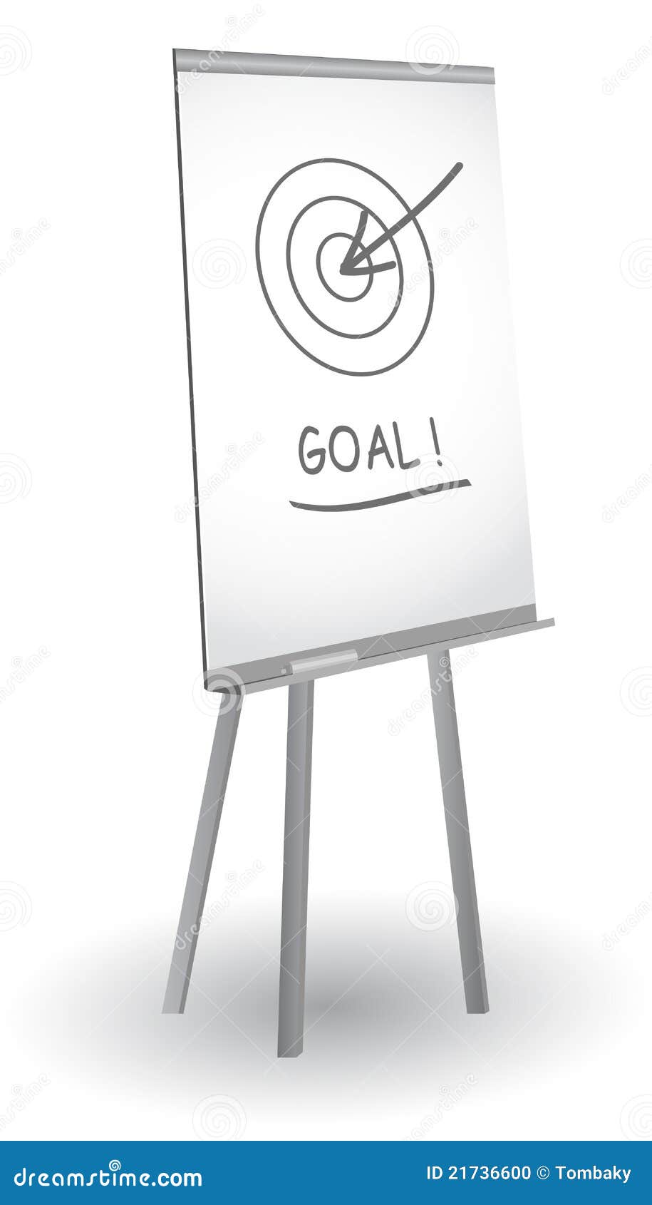 Flip chart with target stock vector. Illustration of learn - 21736600