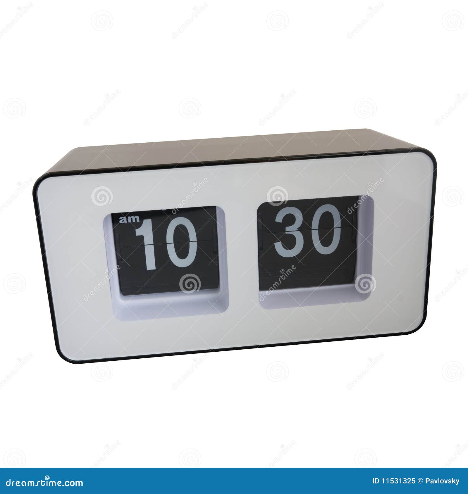 Flip clock isolated stock image. Image of alarm, vintage - 11531325