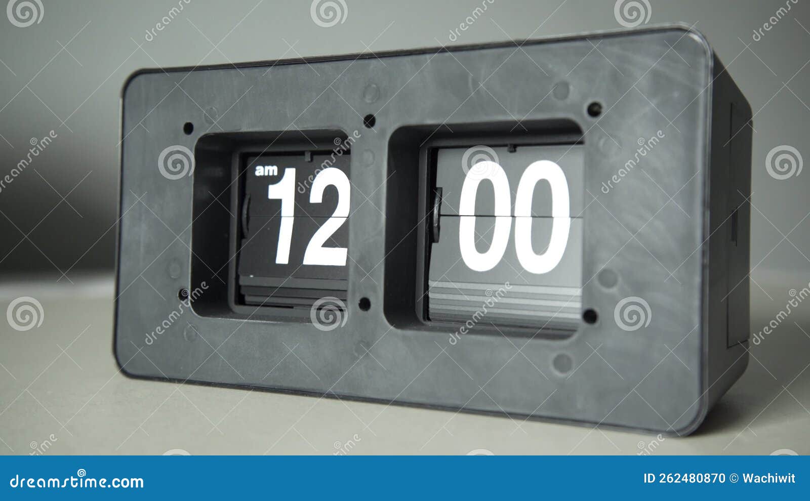 Flip Clock Shows it`s Noon or 12:00 Hours Stock Footage - Video of ...