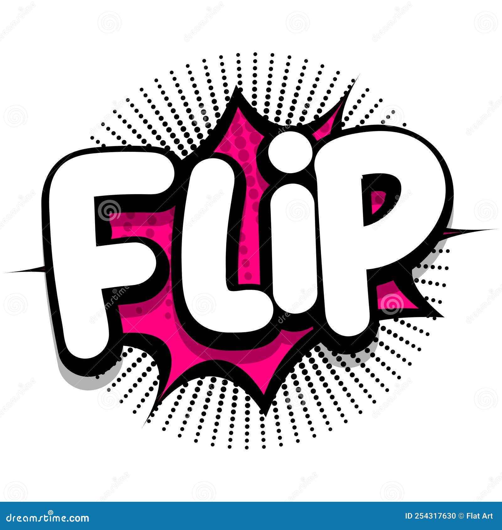 Flip Comic Book Explosion Bubble Vector Illustration Stock Vector ...