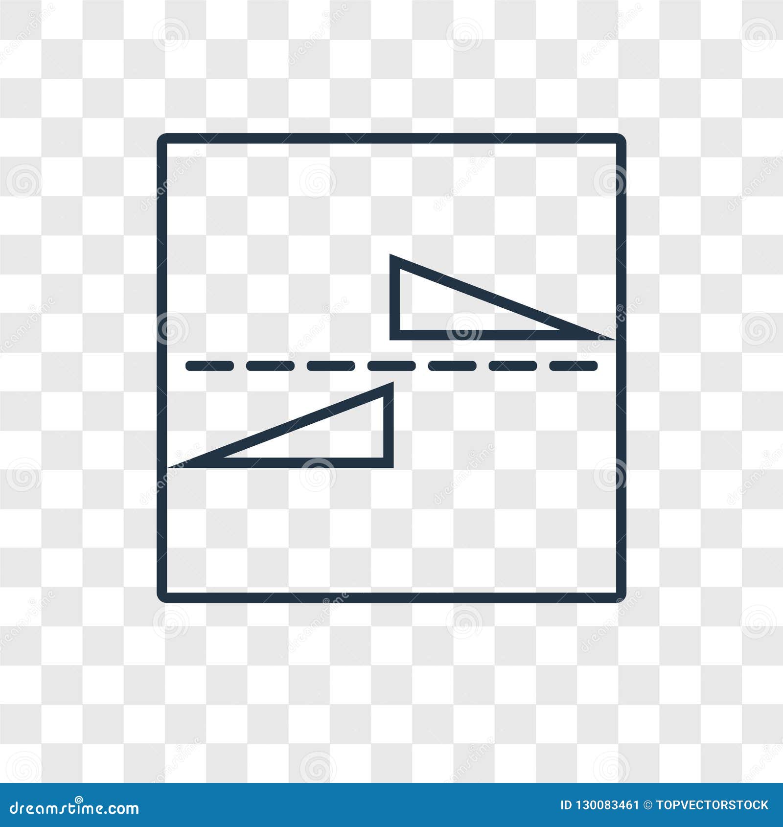 Flip Concept Vector Linear Icon Isolated on Transparent Background ...