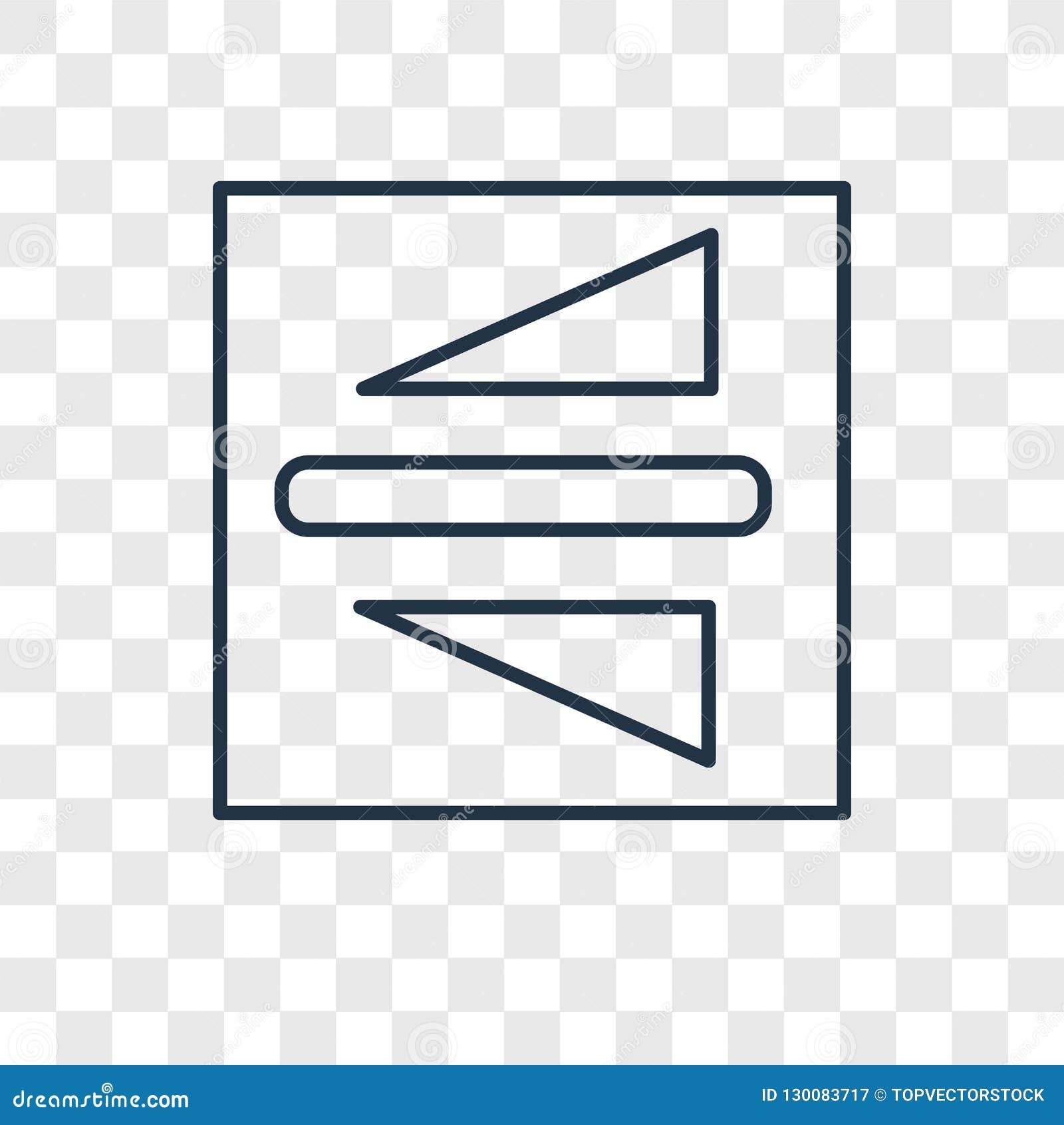 Flip Concept Vector Linear Icon Isolated on Transparent Background ...