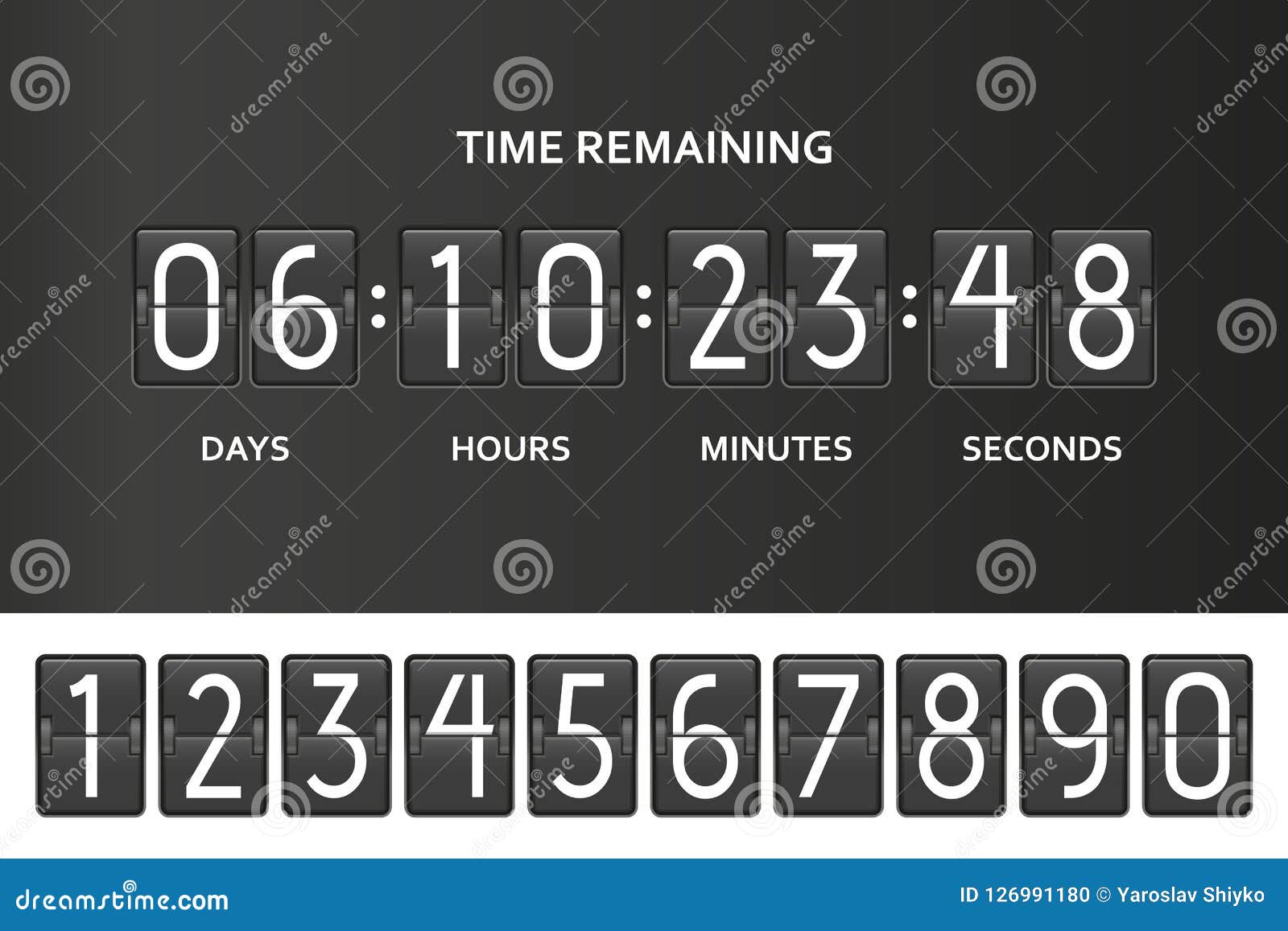 Flip Countdown Clock Counter Timer Time Remaining Count Down Board