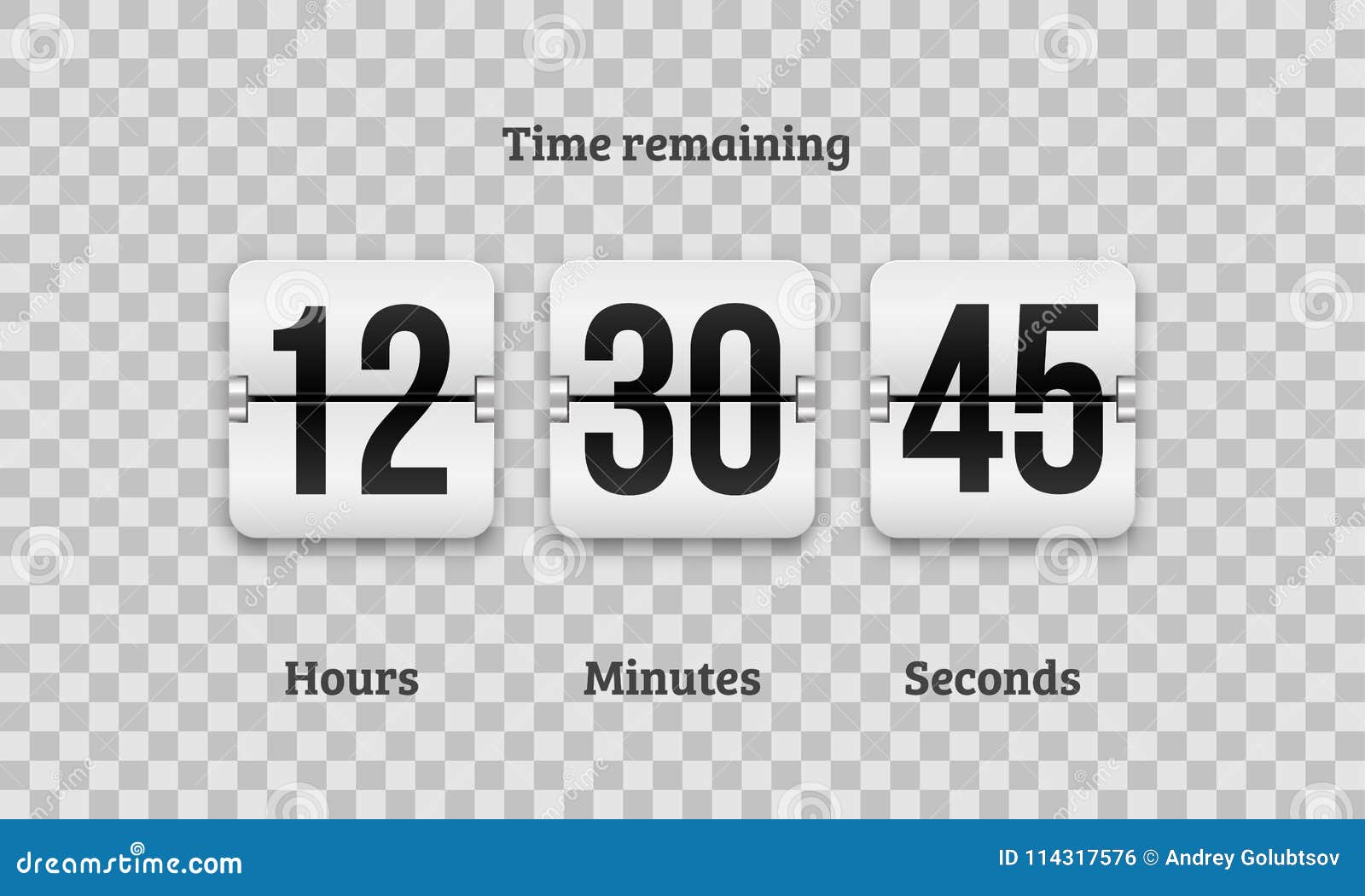 Countdown Clock Flip Counter Vector Digital Timer Stock Vector