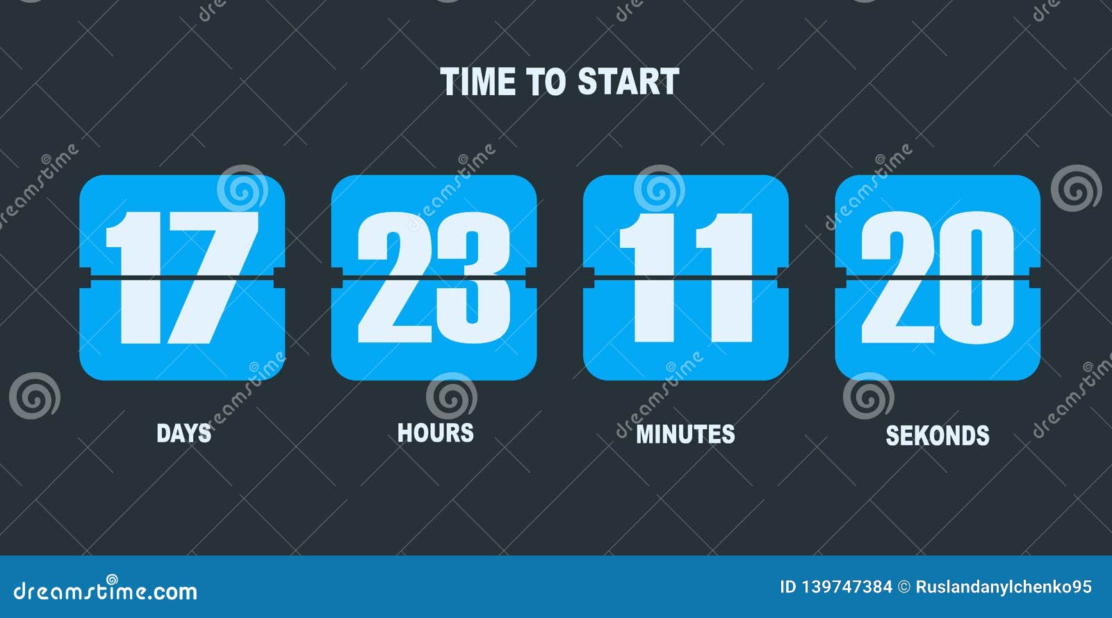 Flip Countdown Clock Counter Timer Stock Illustration Illustration Of