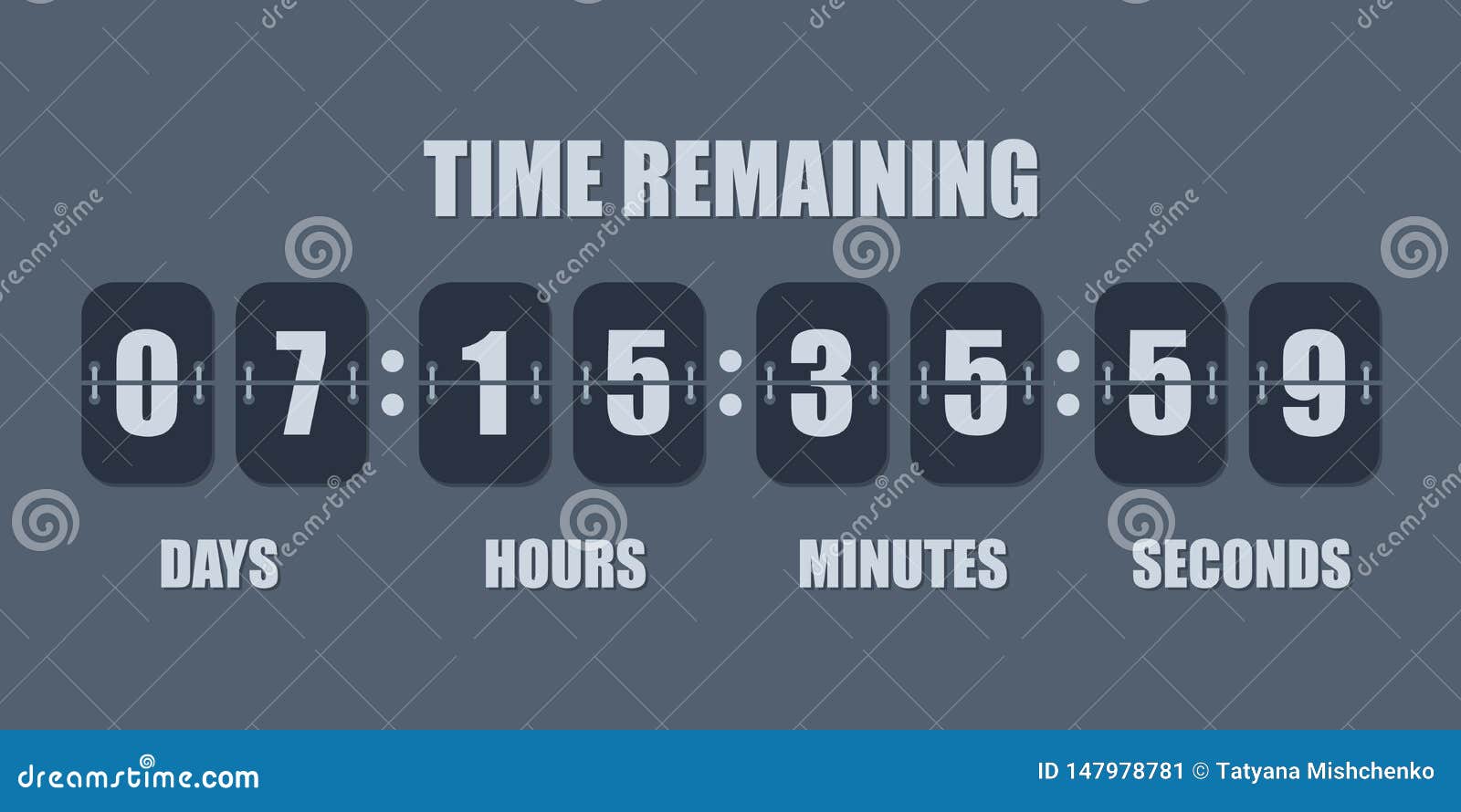 Flip Countdown Clock Counter Timer Vector Time Remaining Count Down Flip Board With Scoreboard