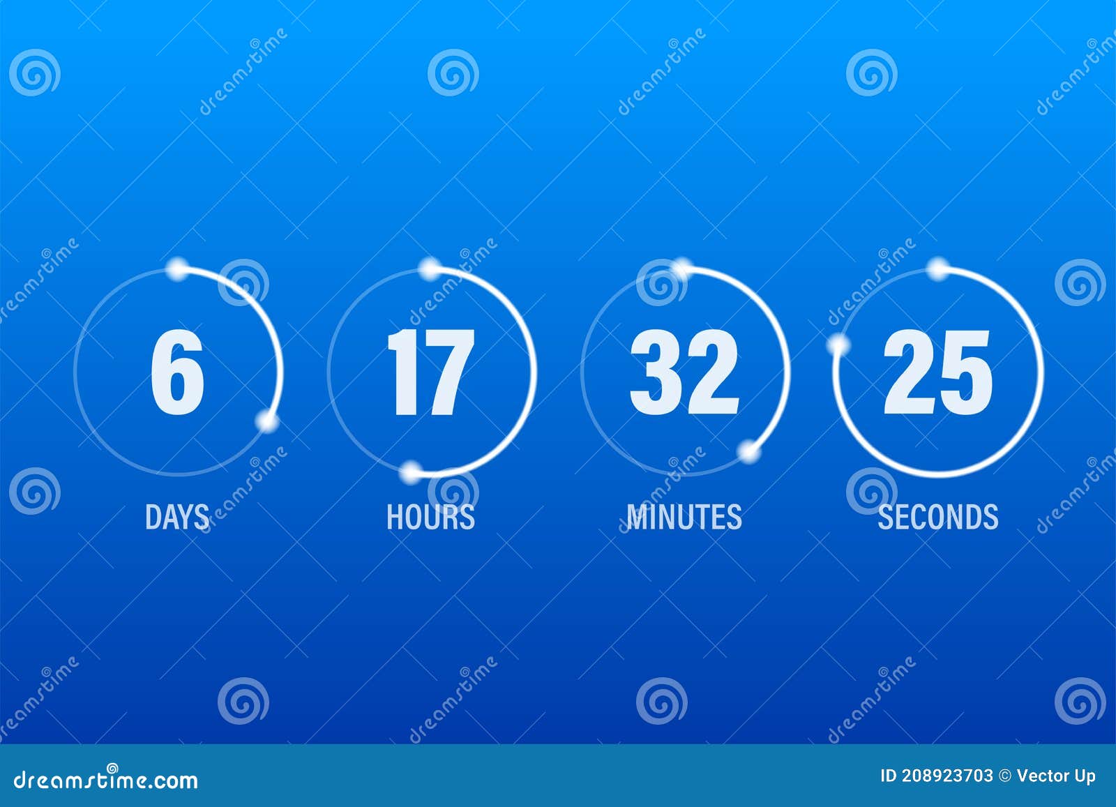 Flip Countdown Clock Counter Timer. Vector Time Remaining Count Down ...