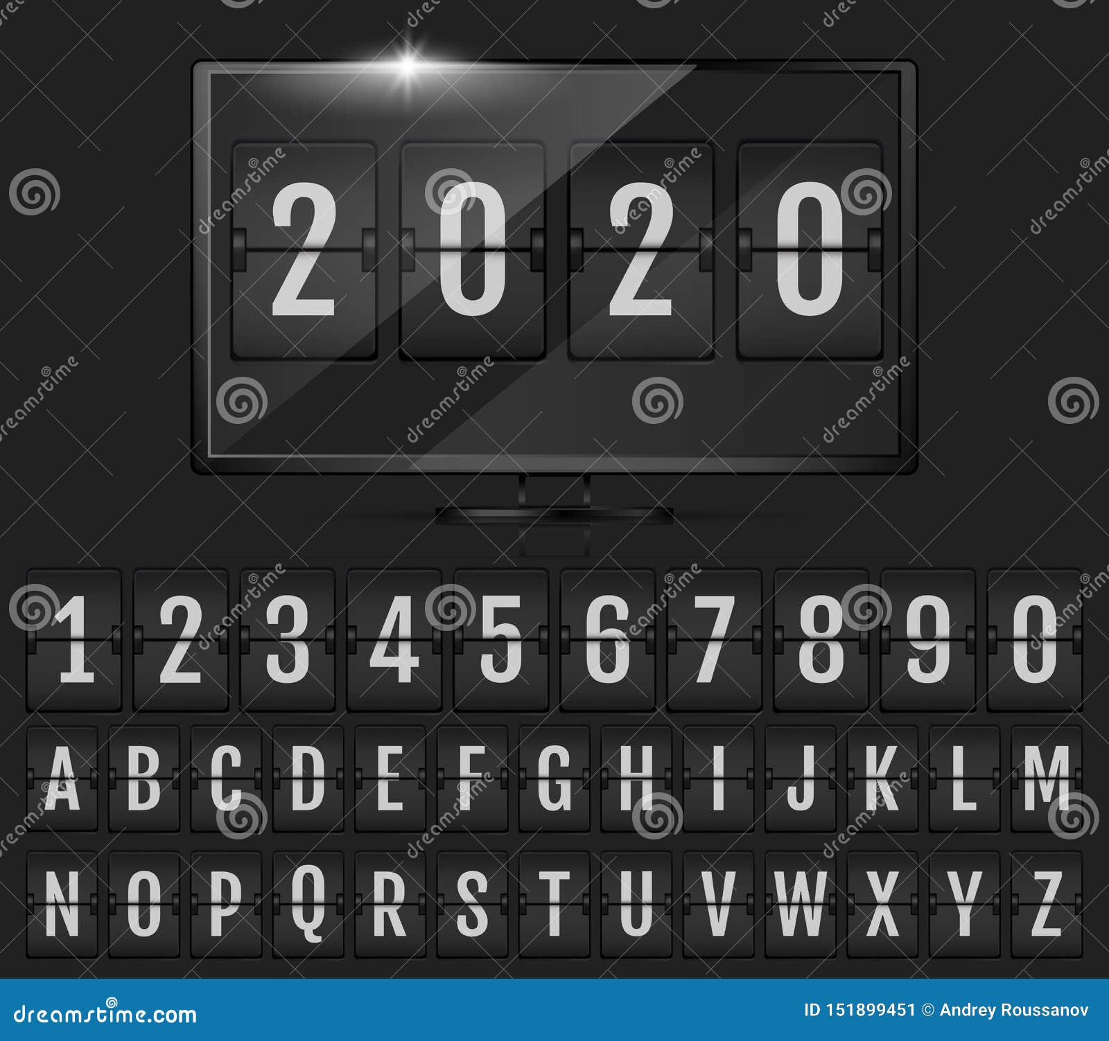 Flip Countdown Timer Of Year Stock Vector Illustration Of Business