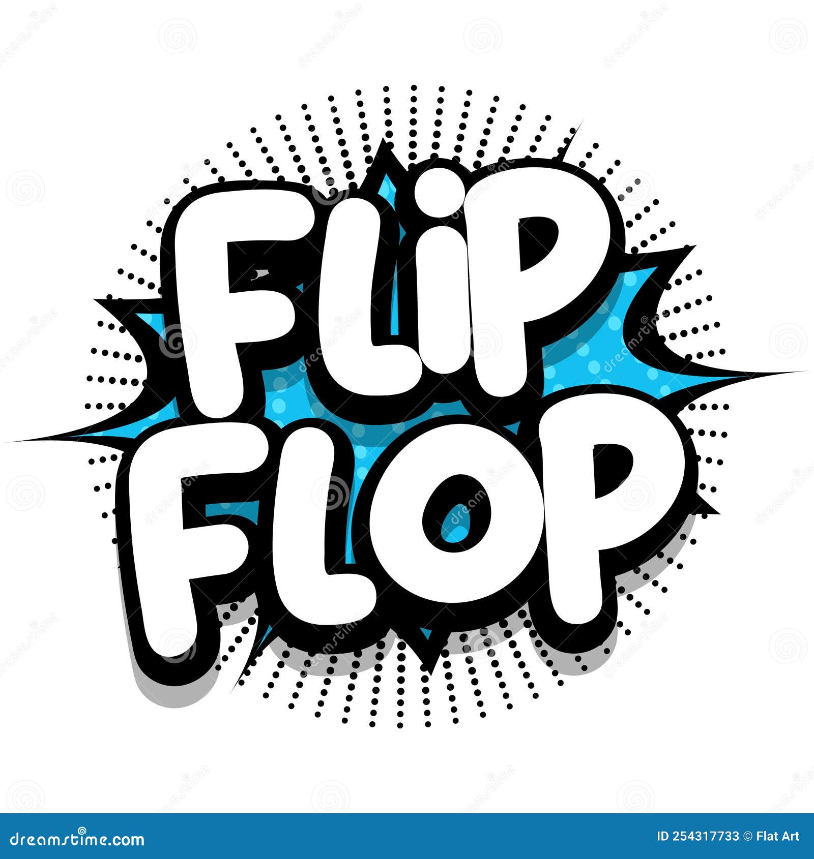 Flip-flop Comic Book Explosion Bubble Vector Illustration Stock Vector ...