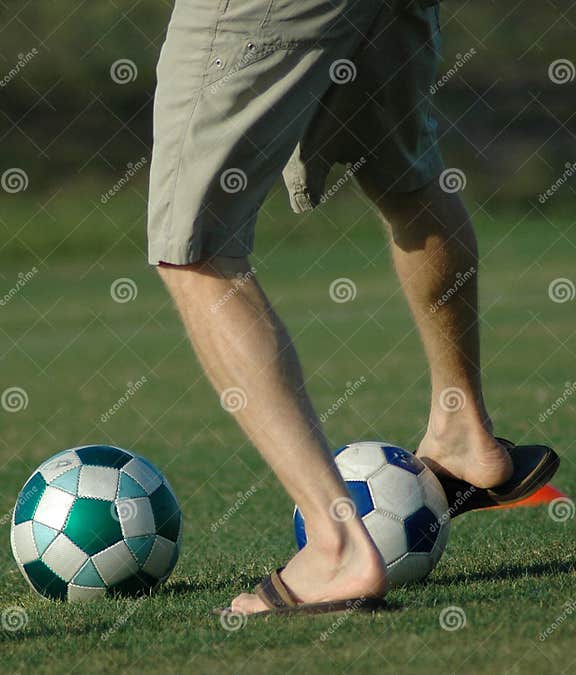 Flip Flop Kick stock image. Image of player, football, coach - 751709