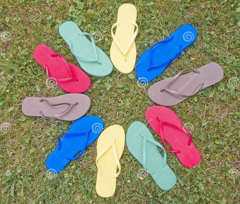 Flip-Flop Multi Color stock photo. Image of flop, sandal - 43155168