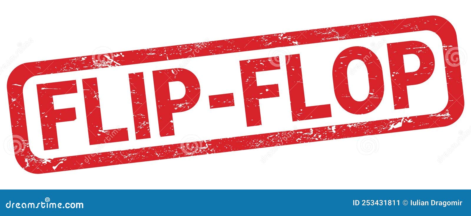 FLIP-FLOP Text Written on Red Rectangle Stamp Stock Illustration ...