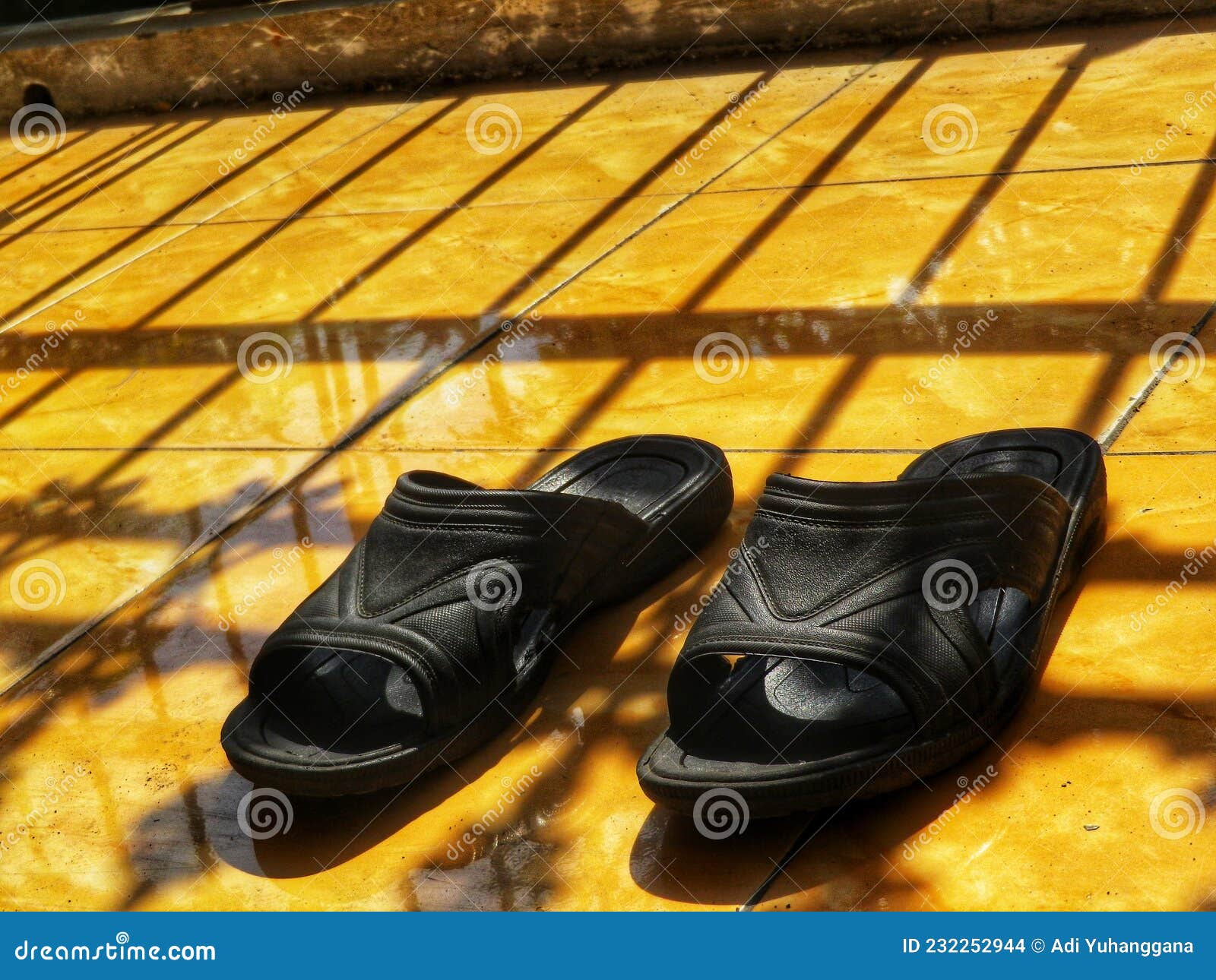 Flip-flops on the Floor, in Front of the House Stock Photo - Image of ...