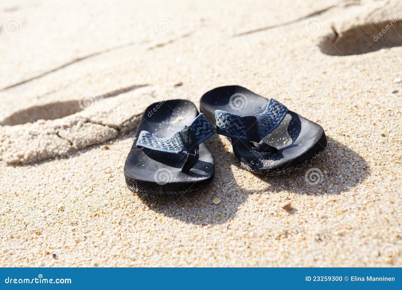 Flip flops in sand stock photo. Image of summer, sandals - 23259300
