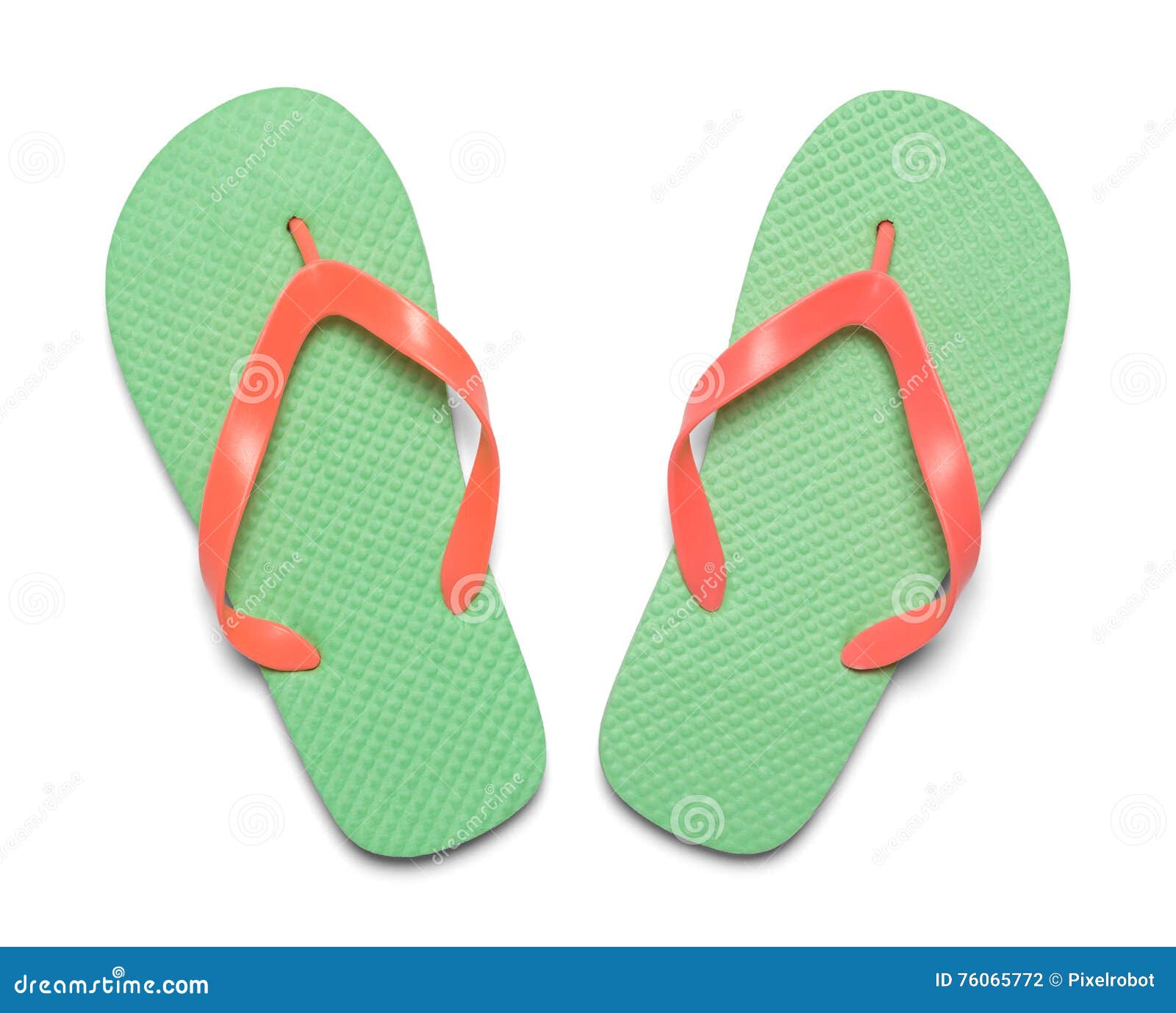 Flip Flops Top View stock photo. Image of leisure, sandals - 76065772