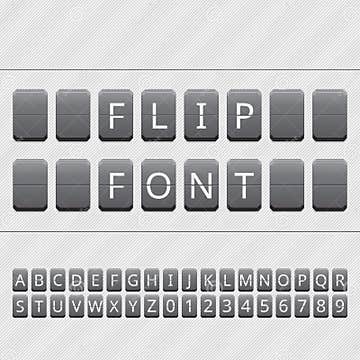 Flip font stock vector. Illustration of display, automatic - 88797175