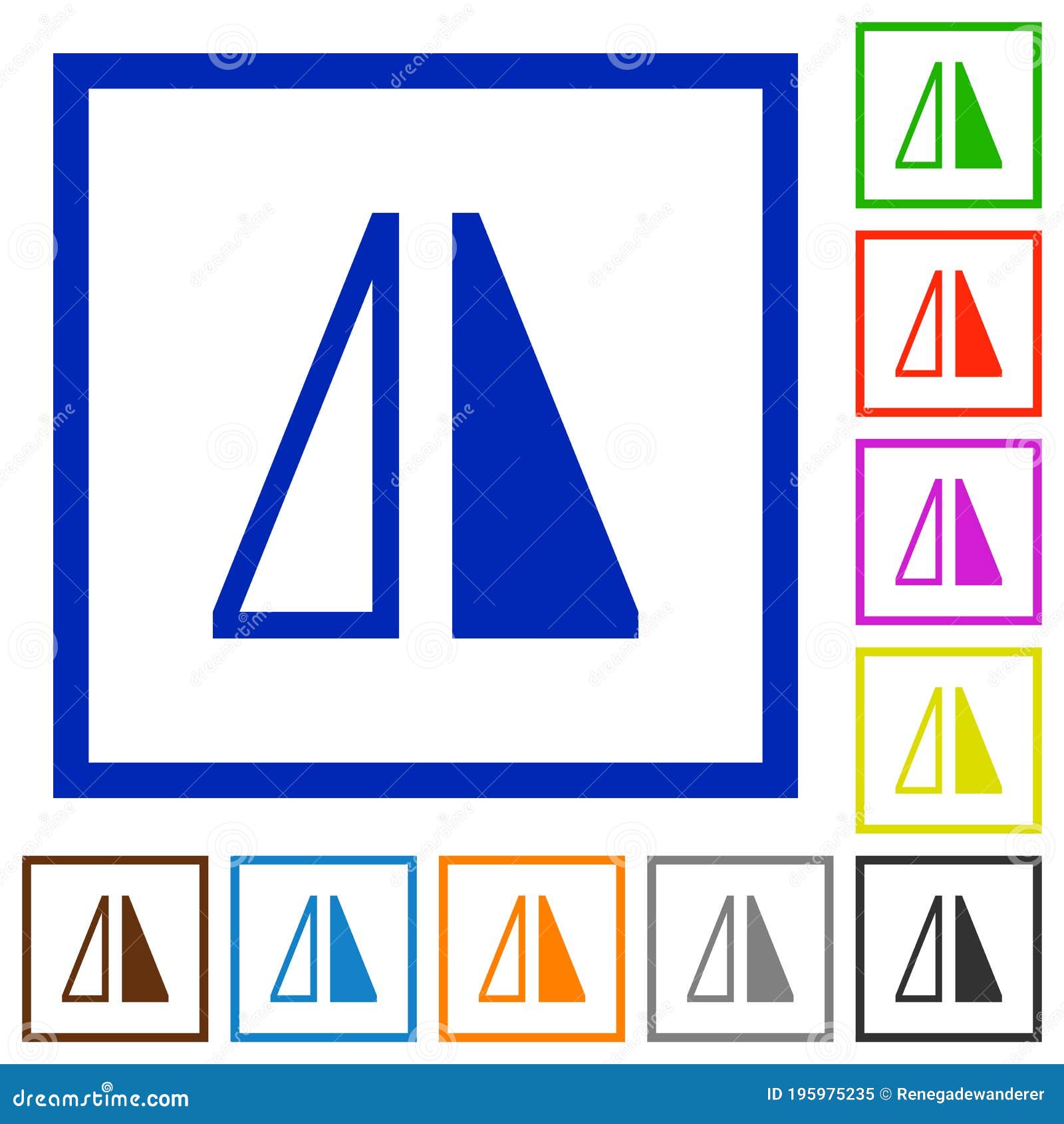 Flip Horizontal Icon. Display Flip Horizontal Symbol For Mobile UI ...