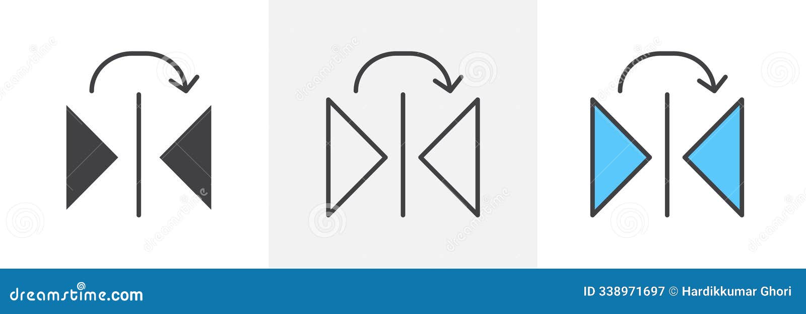 Flip Horizontal Icon. Display Flip Horizontal Symbol For Mobile UI ...