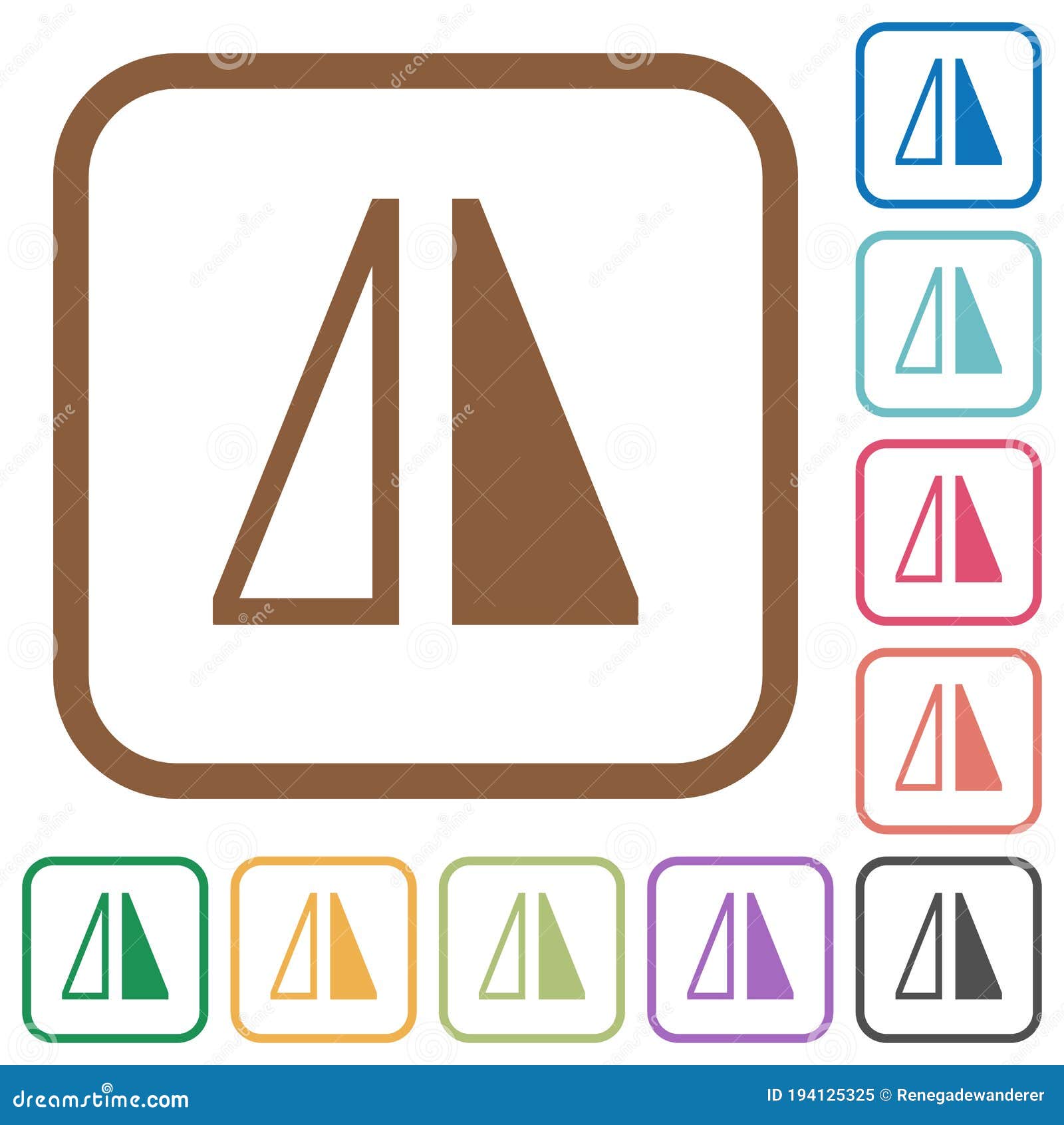 Flip Horizontal Icon. Display Flip Horizontal Symbol For Mobile UI ...