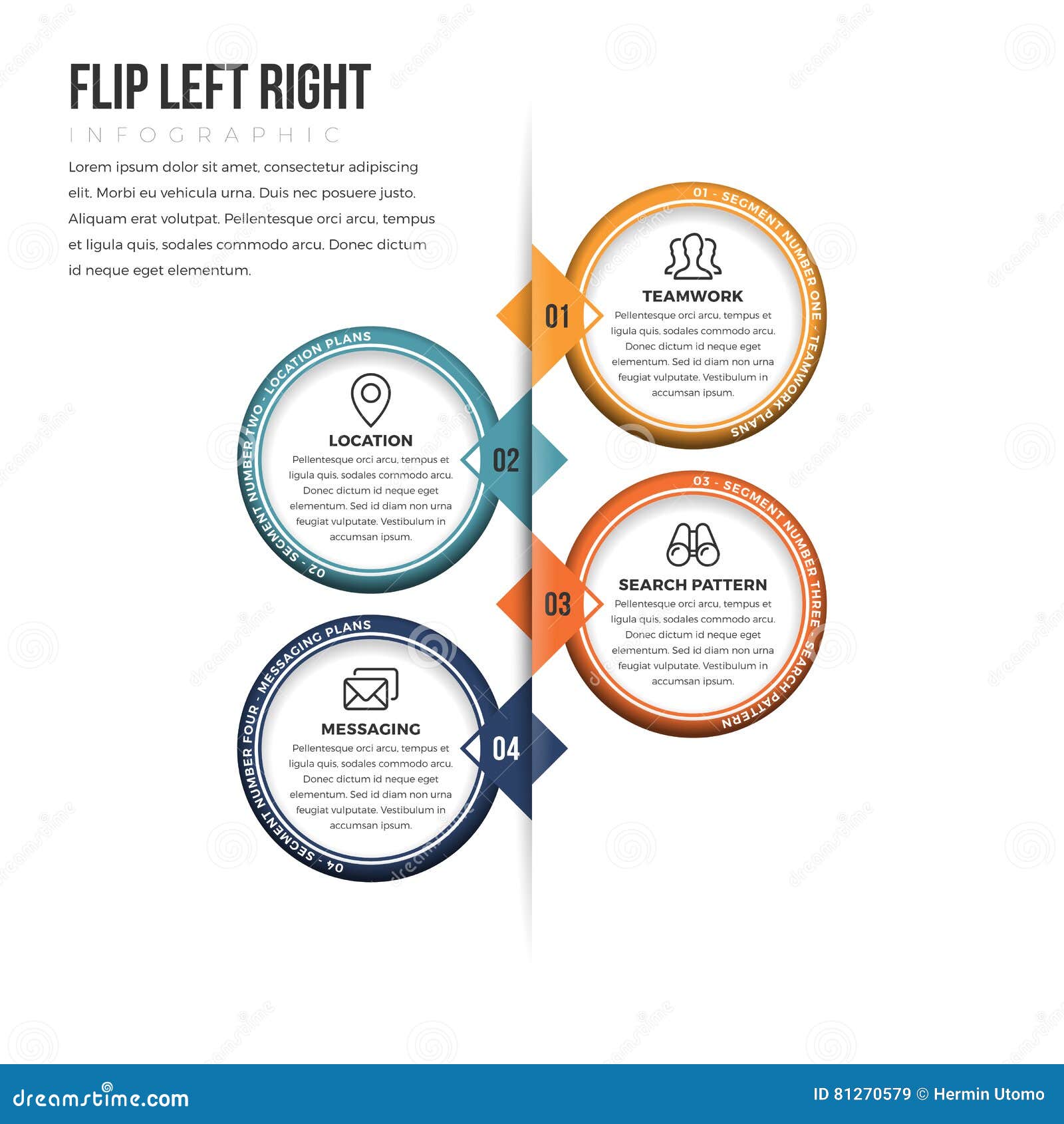 Flip Left Right Infographic Stock Vector - Illustration of modern ...