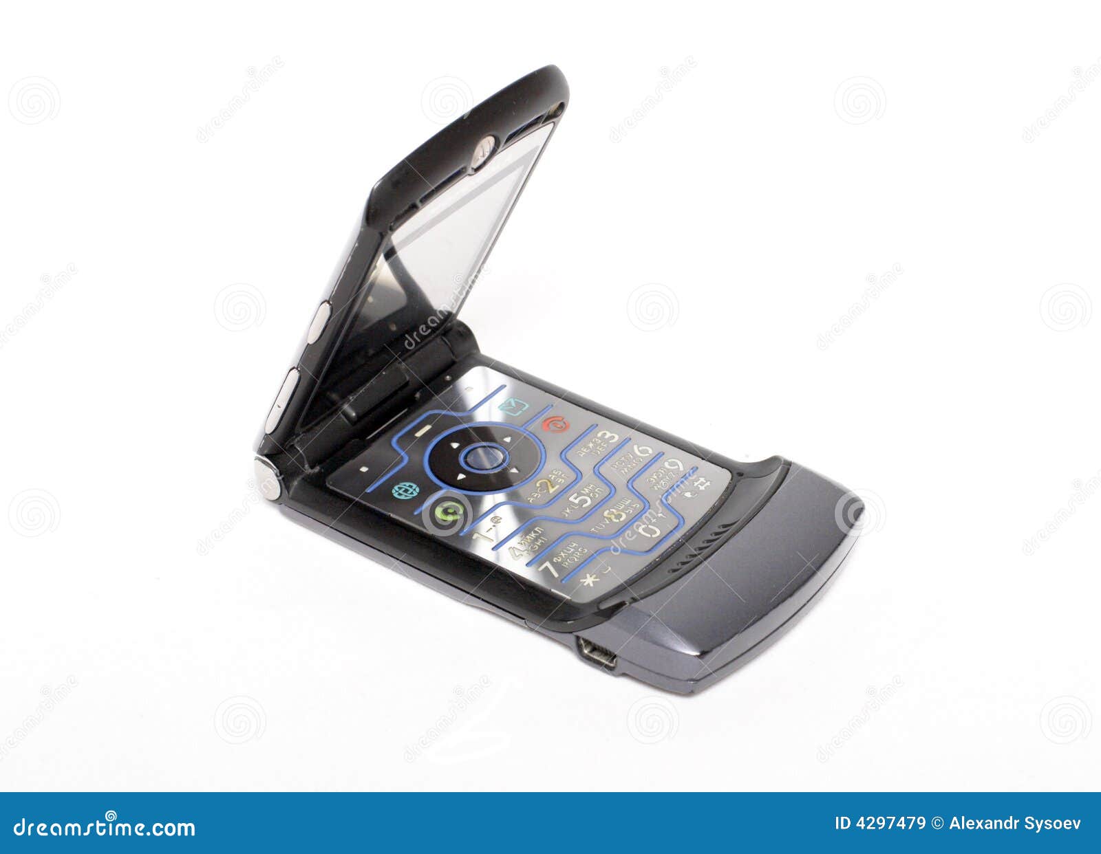 Flip mobile phone stock image. Image of female, open, close - 4297479