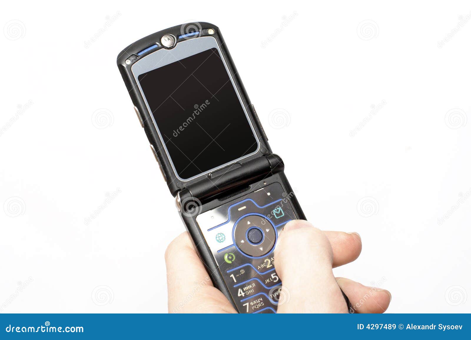 Flip mobile phone stock image. Image of open, communication - 4297489