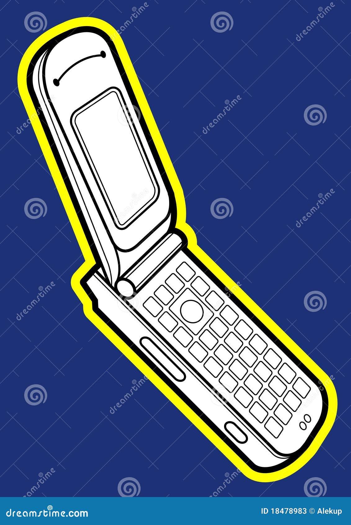 Flip Mobile Phone Flip Mobile Phone Stock Vector - Illustration of ...