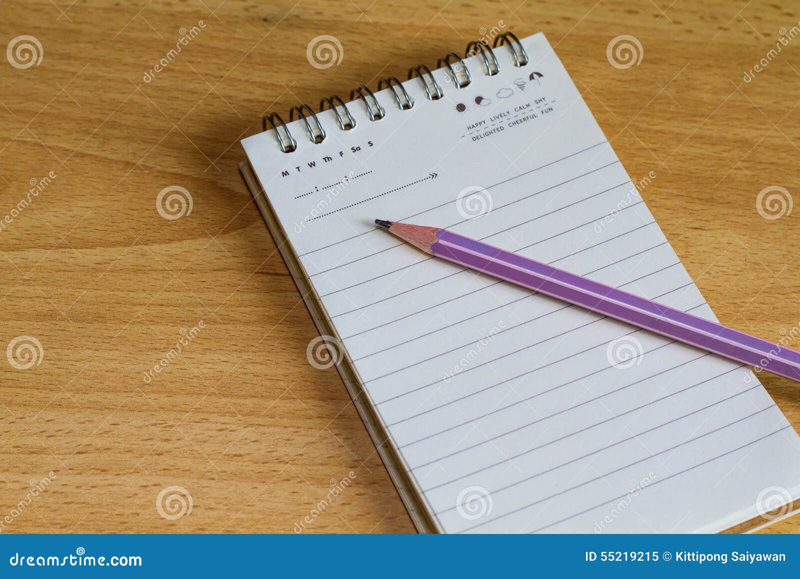 Flip notebook stock image. Image of table, wood, purple - 55219215